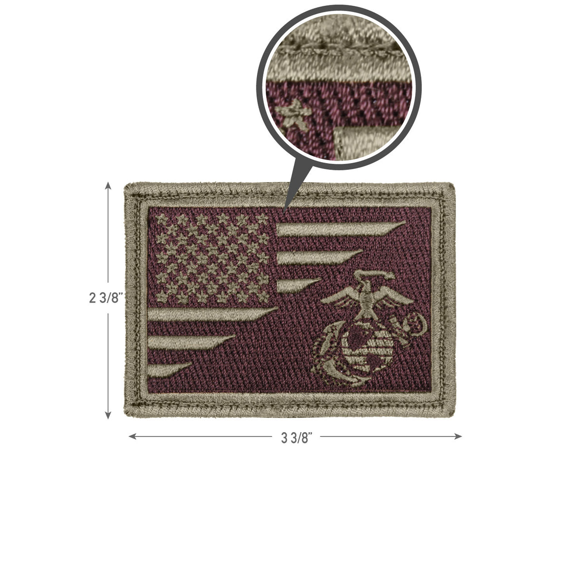 Coyote Brown US Flag / USMC Eagle, Globe and Anchor Morale Patch – GRANDPOPSARMYNAVY