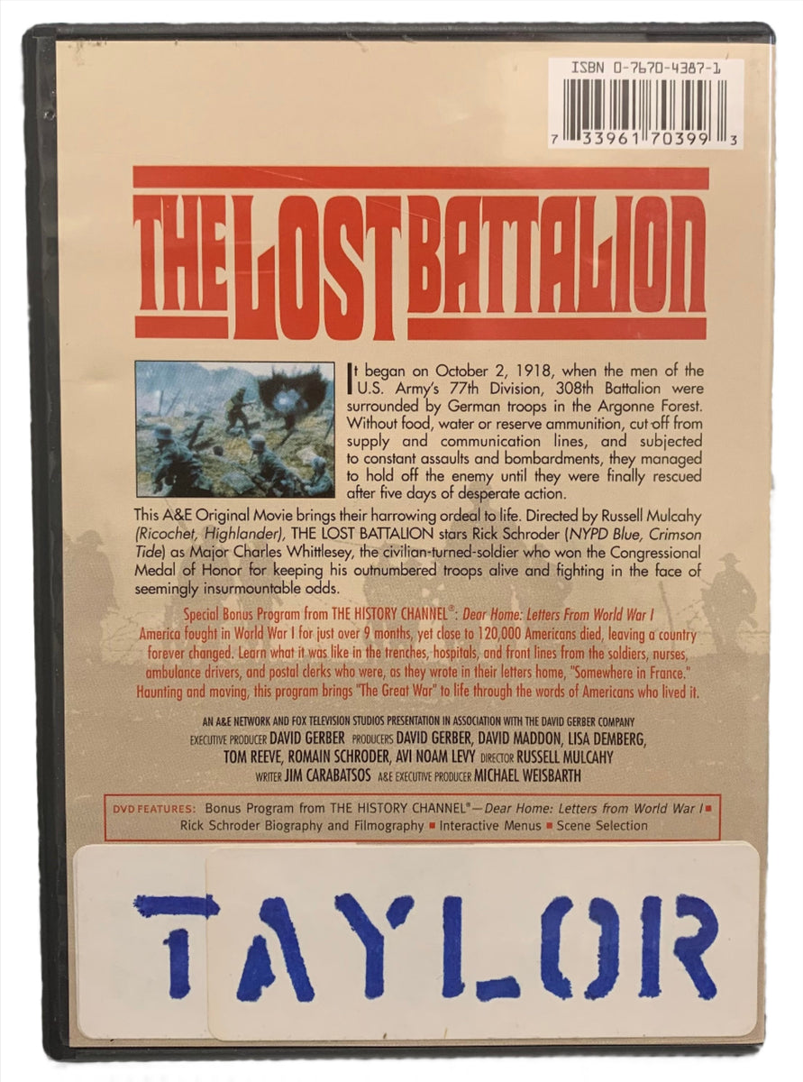 The Lost Battalion DVD – GRANDPOPSARMYNAVY