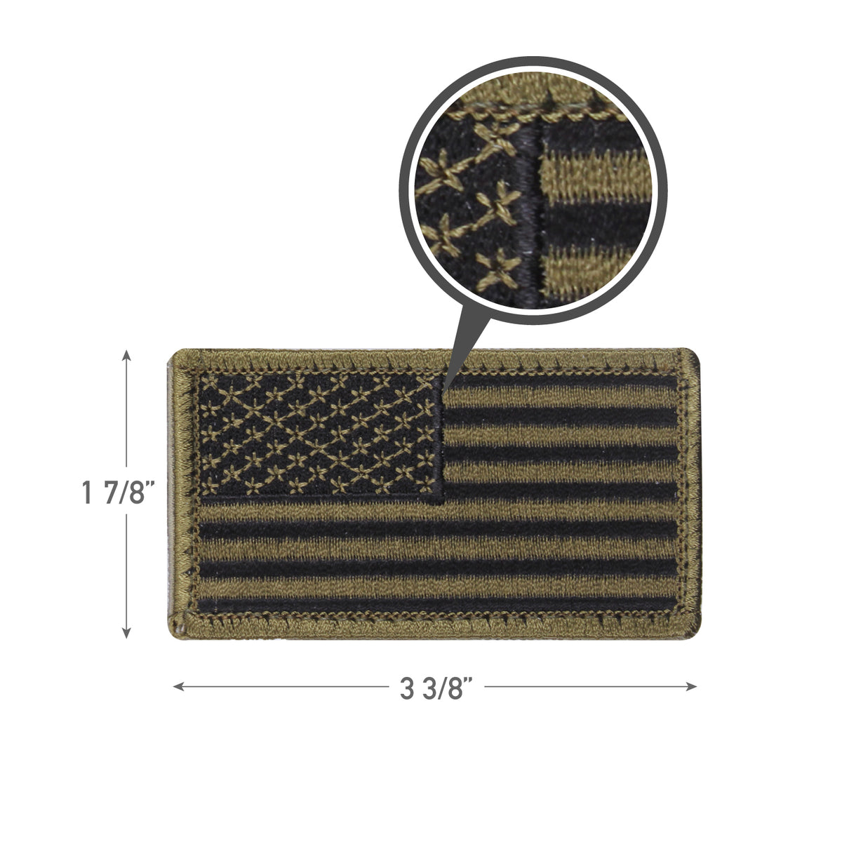 OD Green & Black American Flag Hook & Loop Patch – GRANDPOPSARMYNAVY