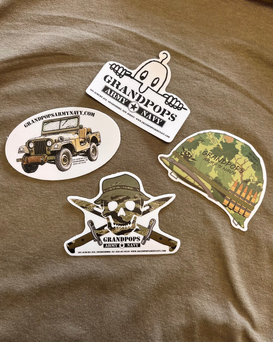 Grandpops Army Navy Vietnam War Graffiti Helmet Decal Sticker ...