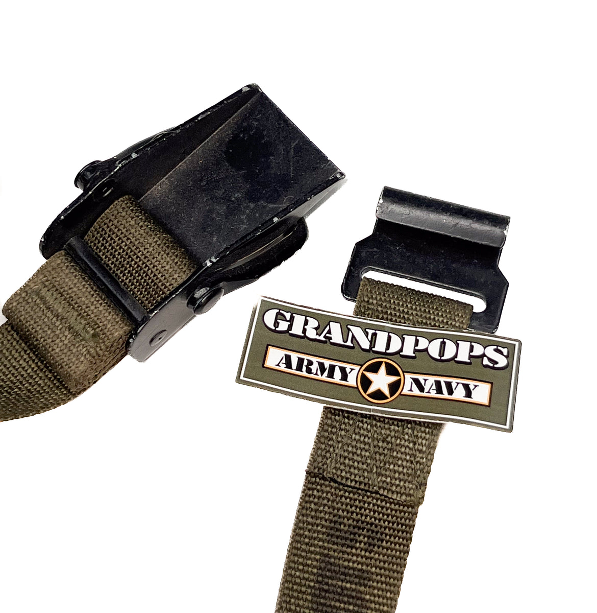 U.S. Military OD Green ALICE Pack Tie Down Cargo Strap – GRANDPOPSARMYNAVY