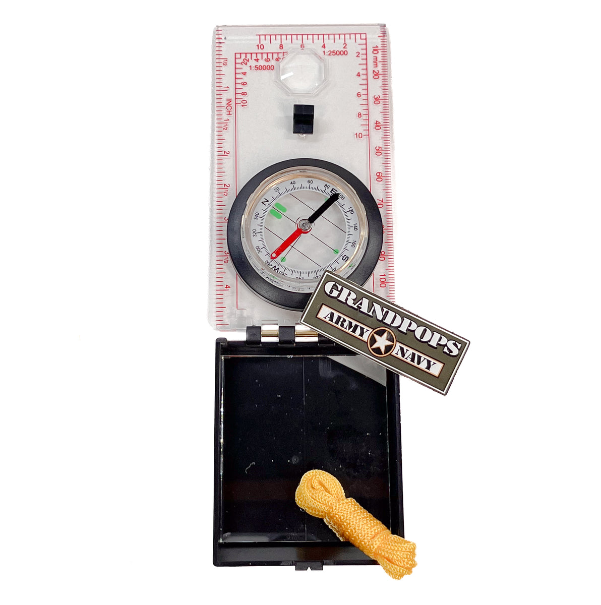 Map Compass W/ Sighting Mirror & Glow Markers – GRANDPOPSARMYNAVY