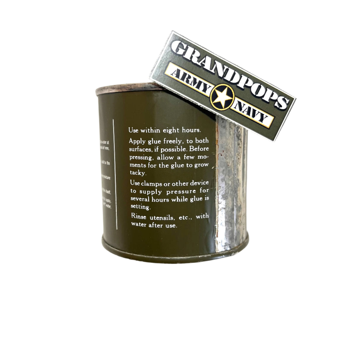 U.S. World War 2 Original Water Resistant Casein Type Glue 4oz Can ...