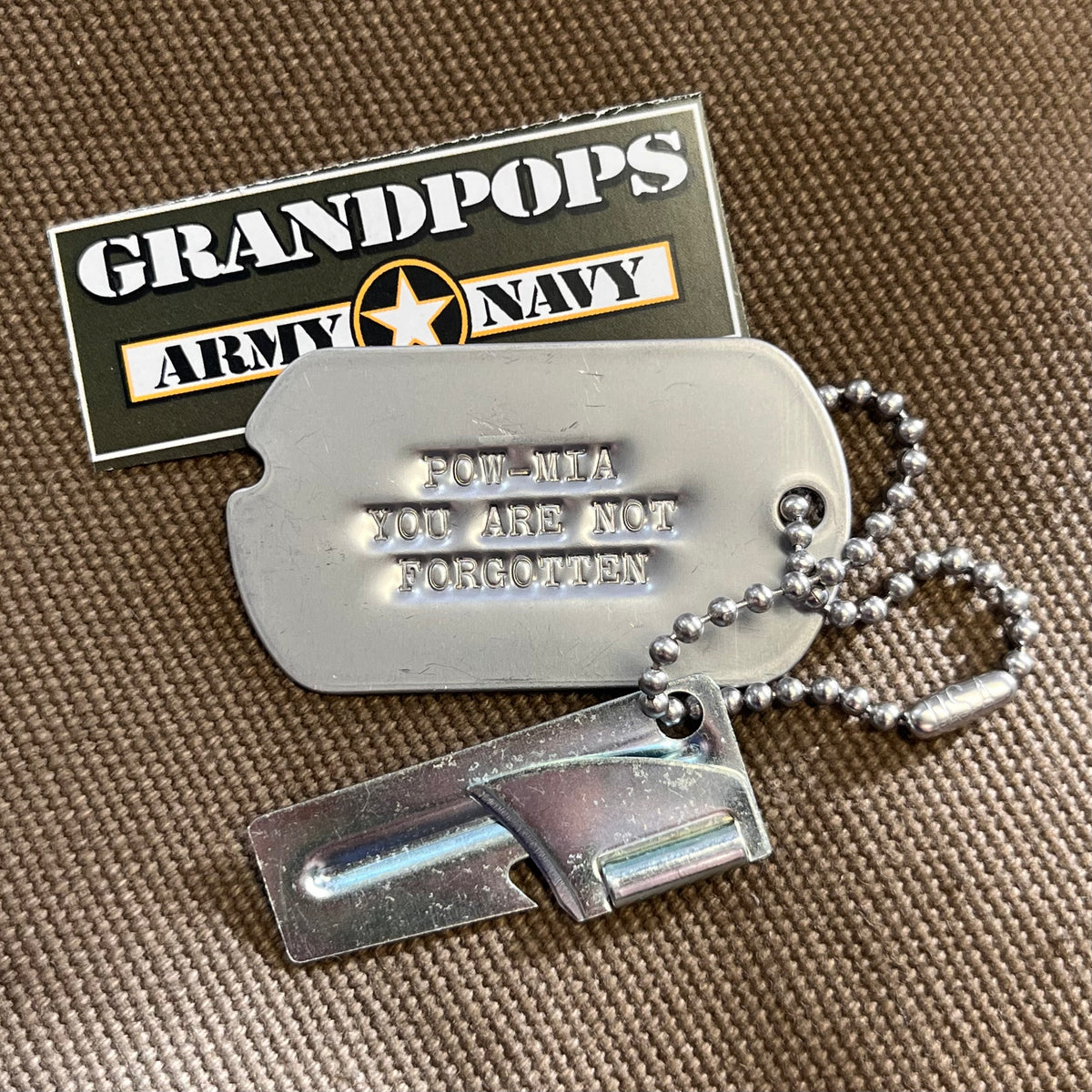 POW MIA Remembrance DOG TAG Key Chain Set – GRANDPOPSARMYNAVY