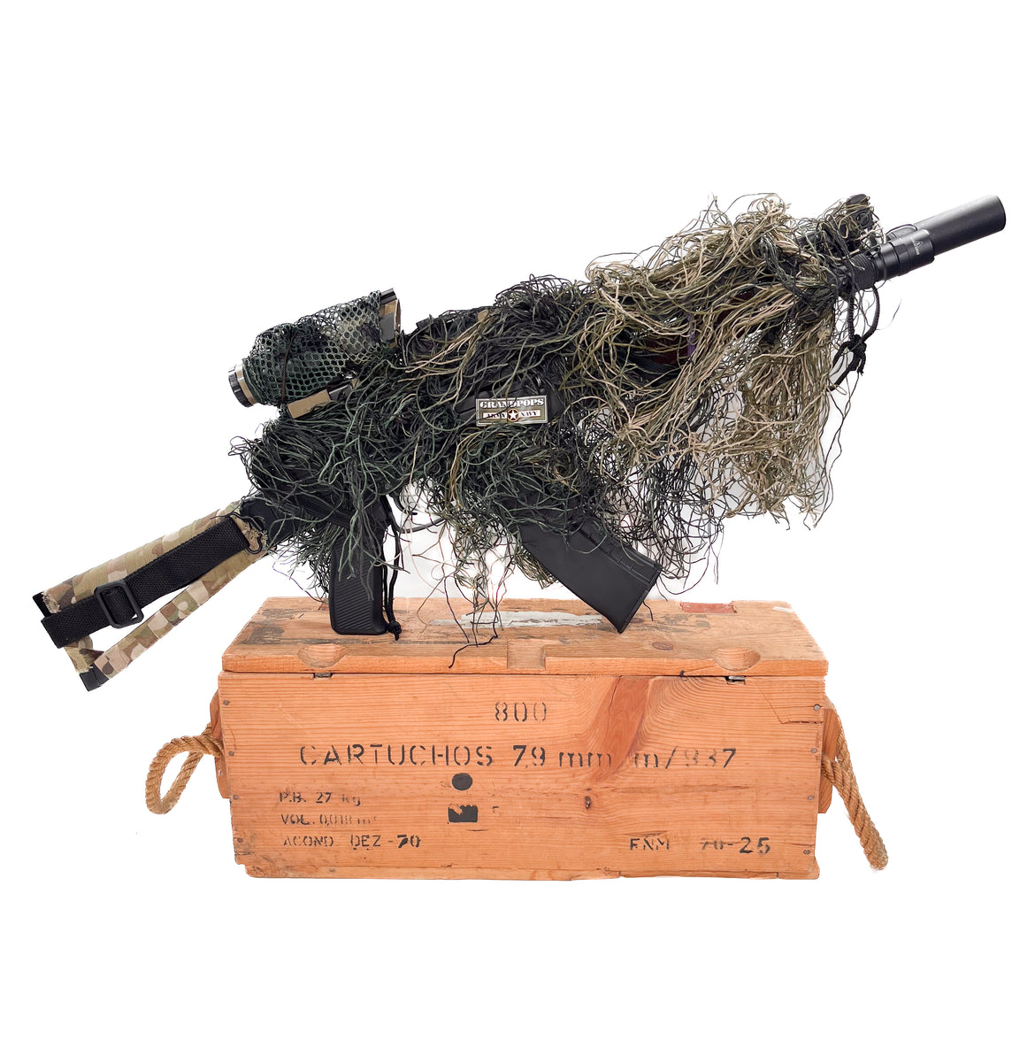 Lightweight Woodland Sniper Rifle Ghillie Wrap – GRANDPOPSARMYNAVY
