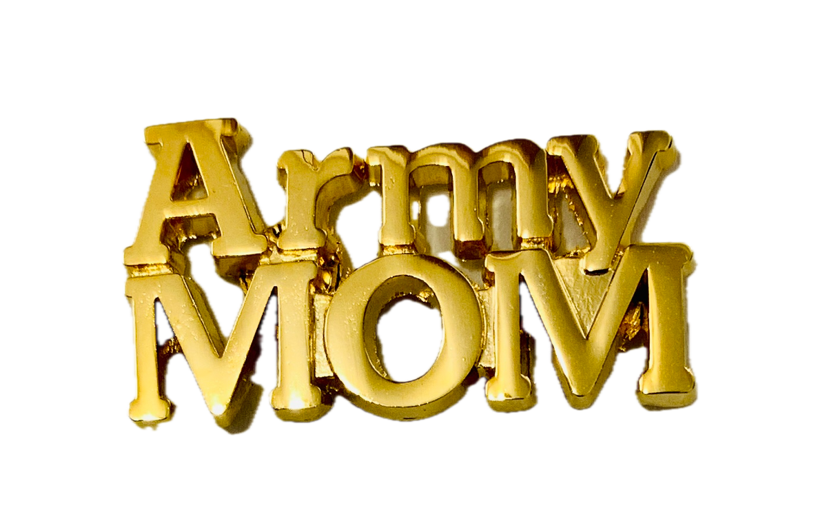 Army MOM Script Gold Pin – GRANDPOPSARMYNAVY