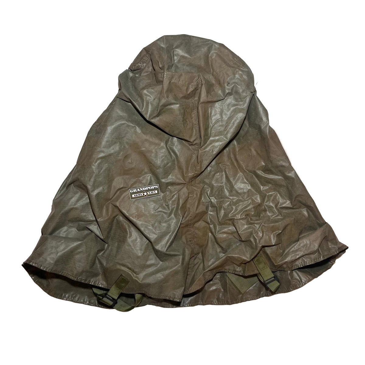 U.S. Military OD Green NBC MOPP Chemical Warfare Protective Rubber Hoo ...