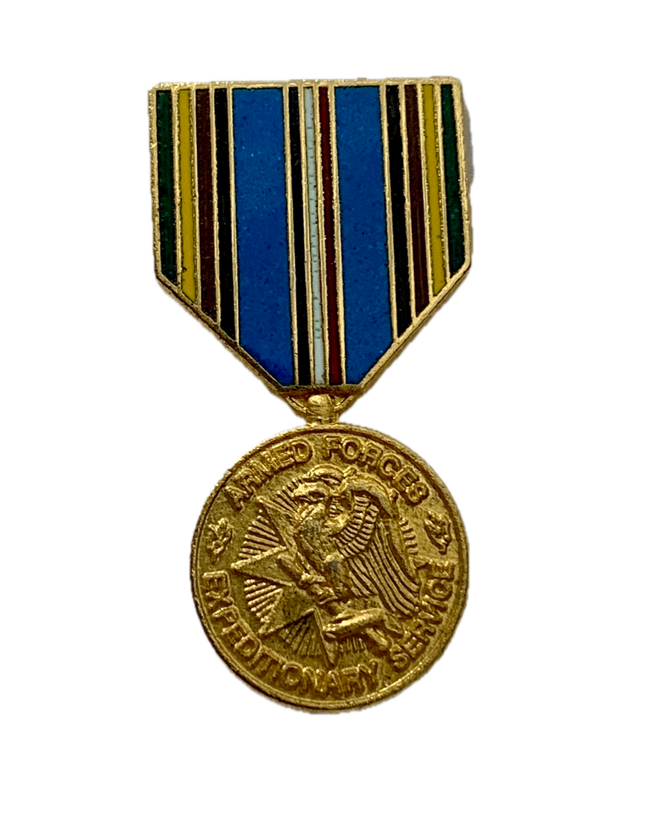 Vintage Armed Forces Expeditionary Service Medal Ribbon Pin ...