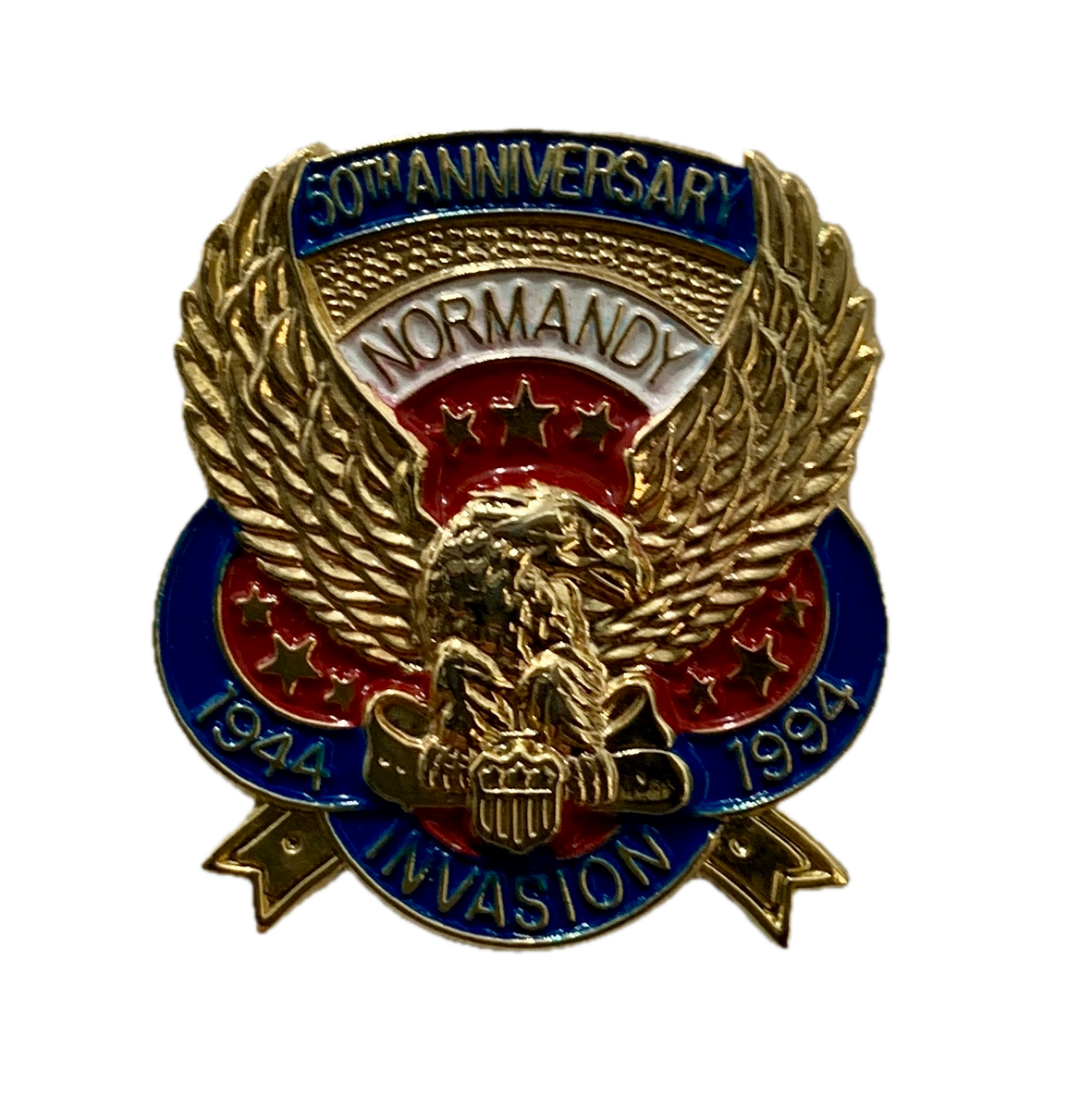 WWII Normandy Invasion 50th Anniversary Pin – GRANDPOPSARMYNAVY