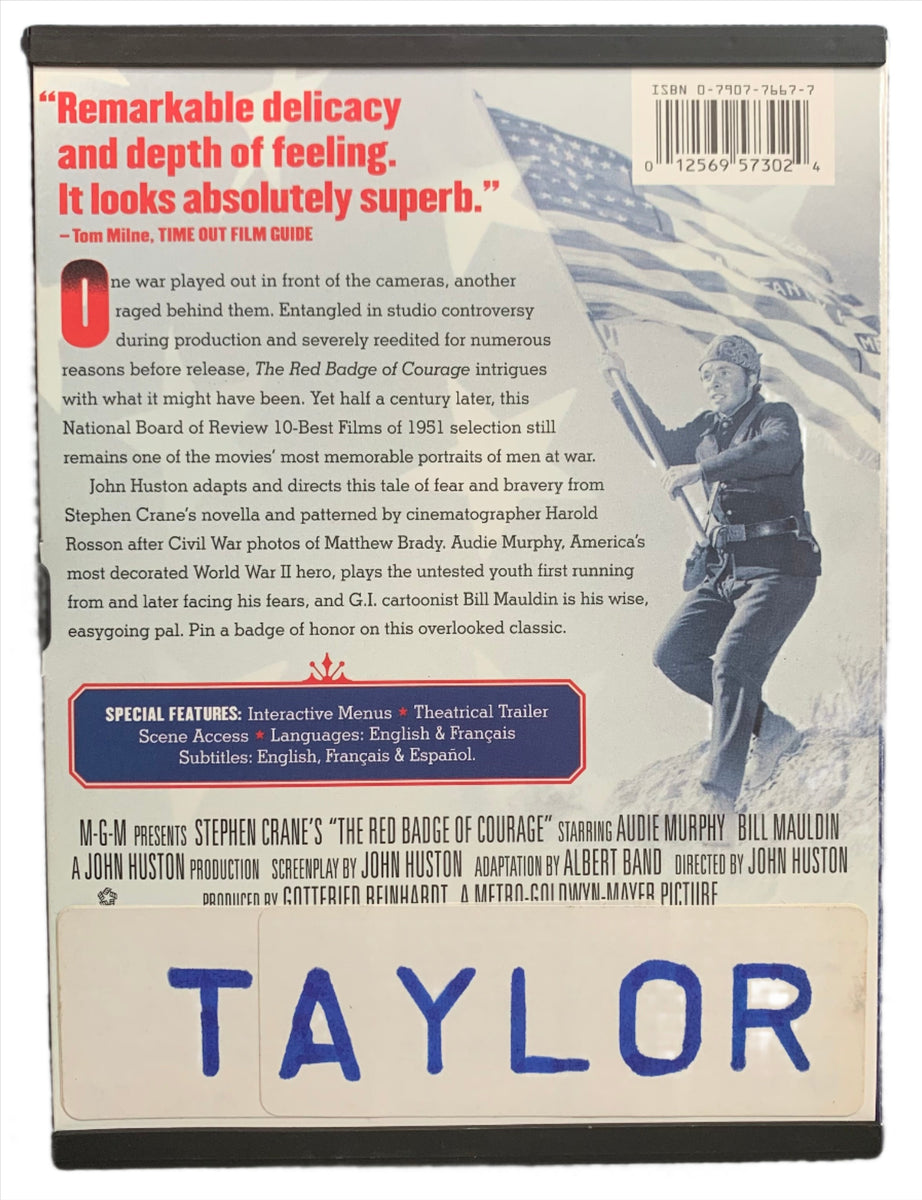The Red Badge of Courage DVD – GRANDPOPSARMYNAVY