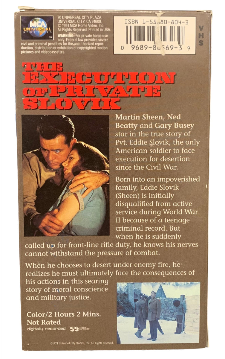The Execution of Private Slovik VHS – GRANDPOPSARMYNAVY