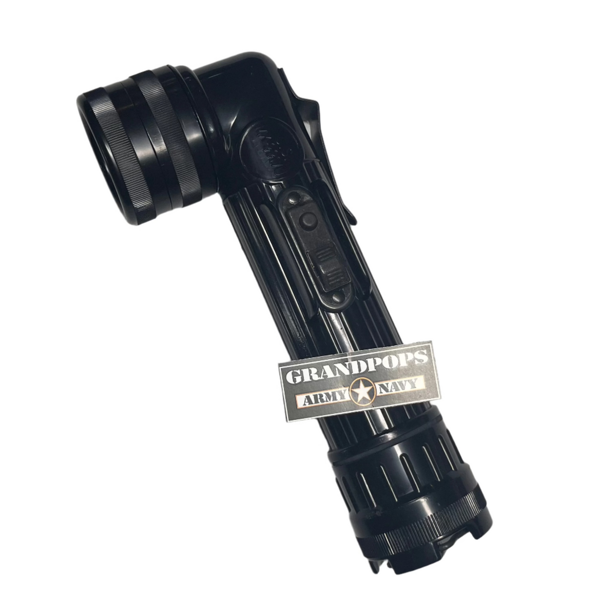 U.S. Military Issue Black Fulton MX-991/U Angle Head Flashlight Made U ...