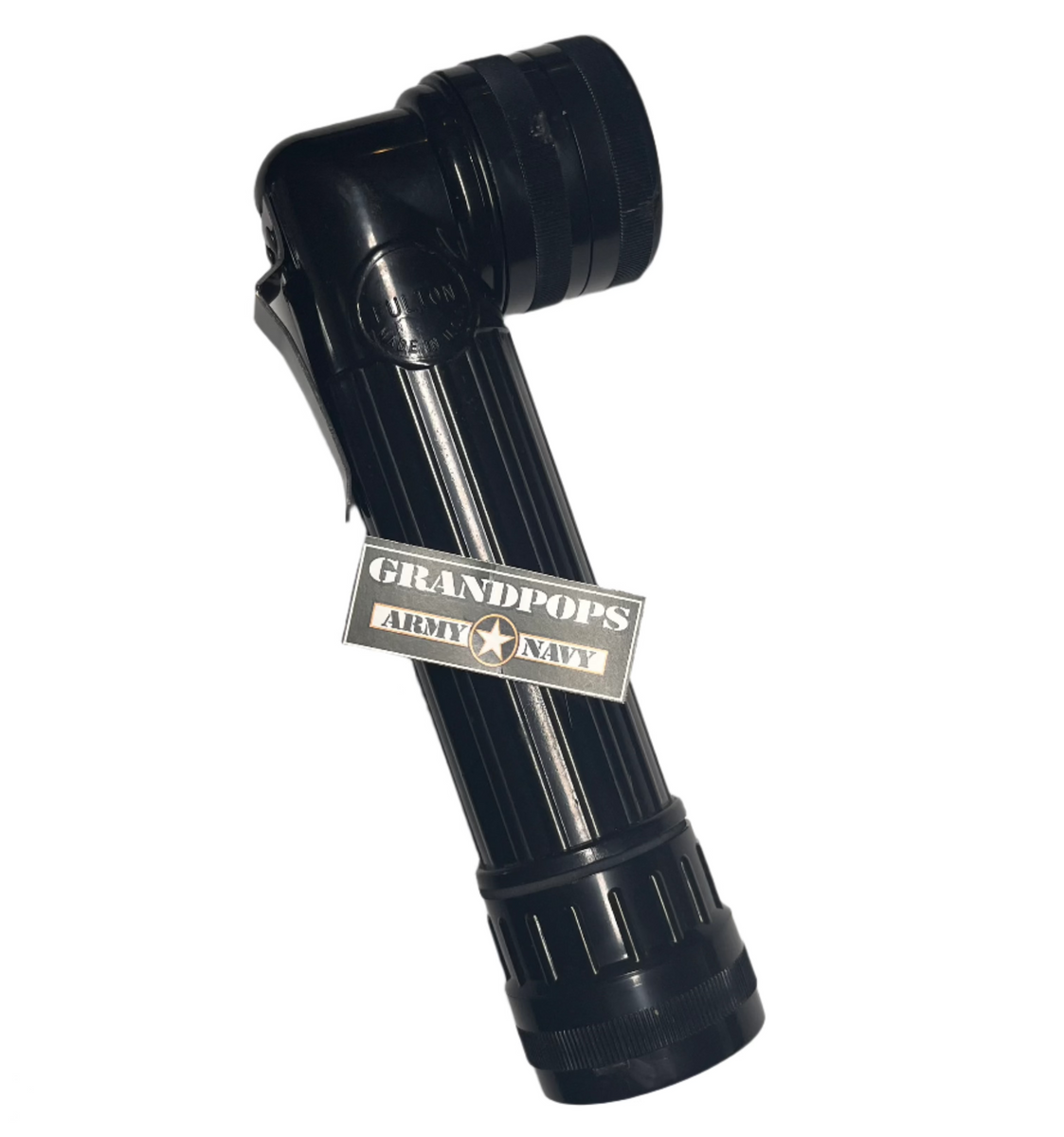 U.S. Military Issue Black Fulton MX-991/U Angle Head Flashlight Made U ...
