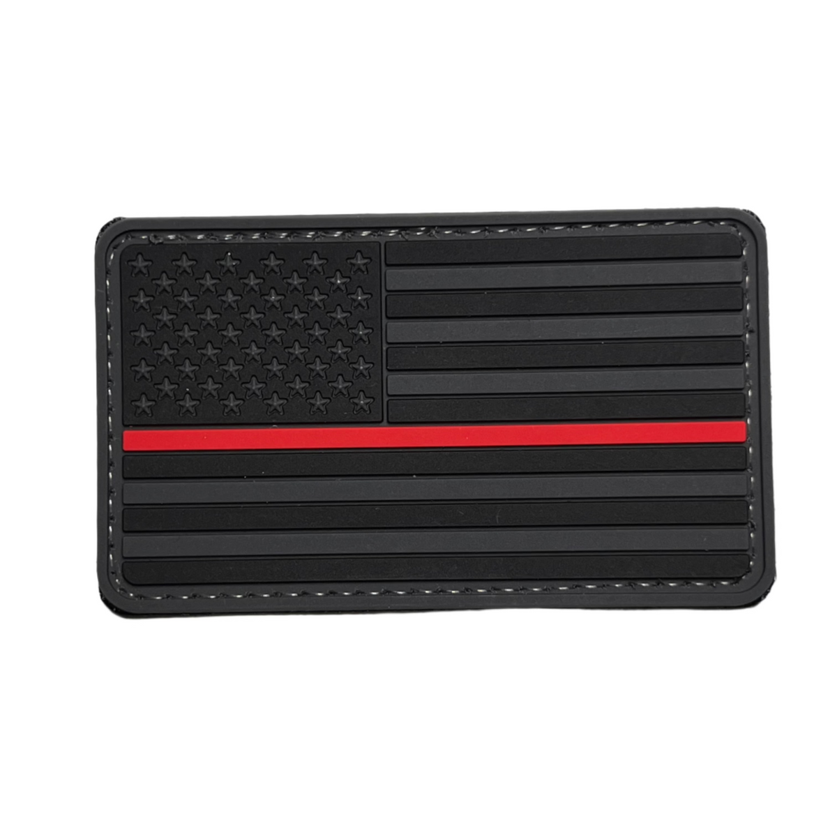 Red Line Black American Flag PVC Moral Patch – GRANDPOPSARMYNAVY