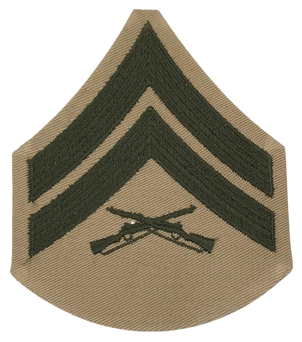 USMC Corporal (E-4) Summer Uniform Patch – GRANDPOPSARMYNAVY