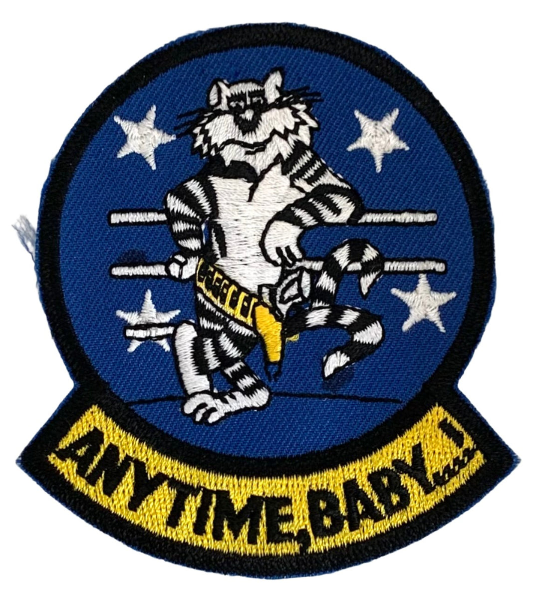 U.S. Navy F-14 Tomcat "Anytime, Baby...!" Patch – GRANDPOPSARMYNAVY