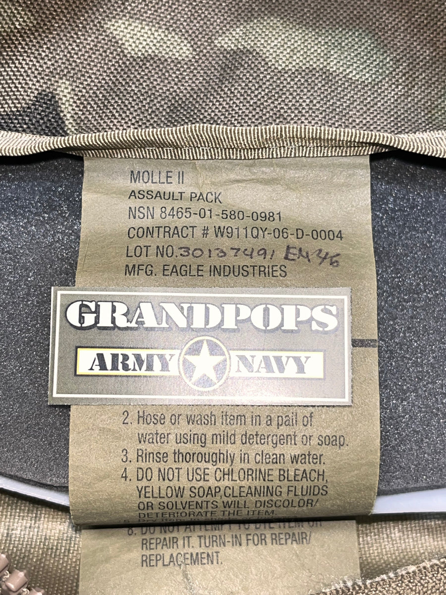 U.S. Army MultiCam MOLLE II 3 Day Assault Pack USED – GRANDPOPSARMYNAVY