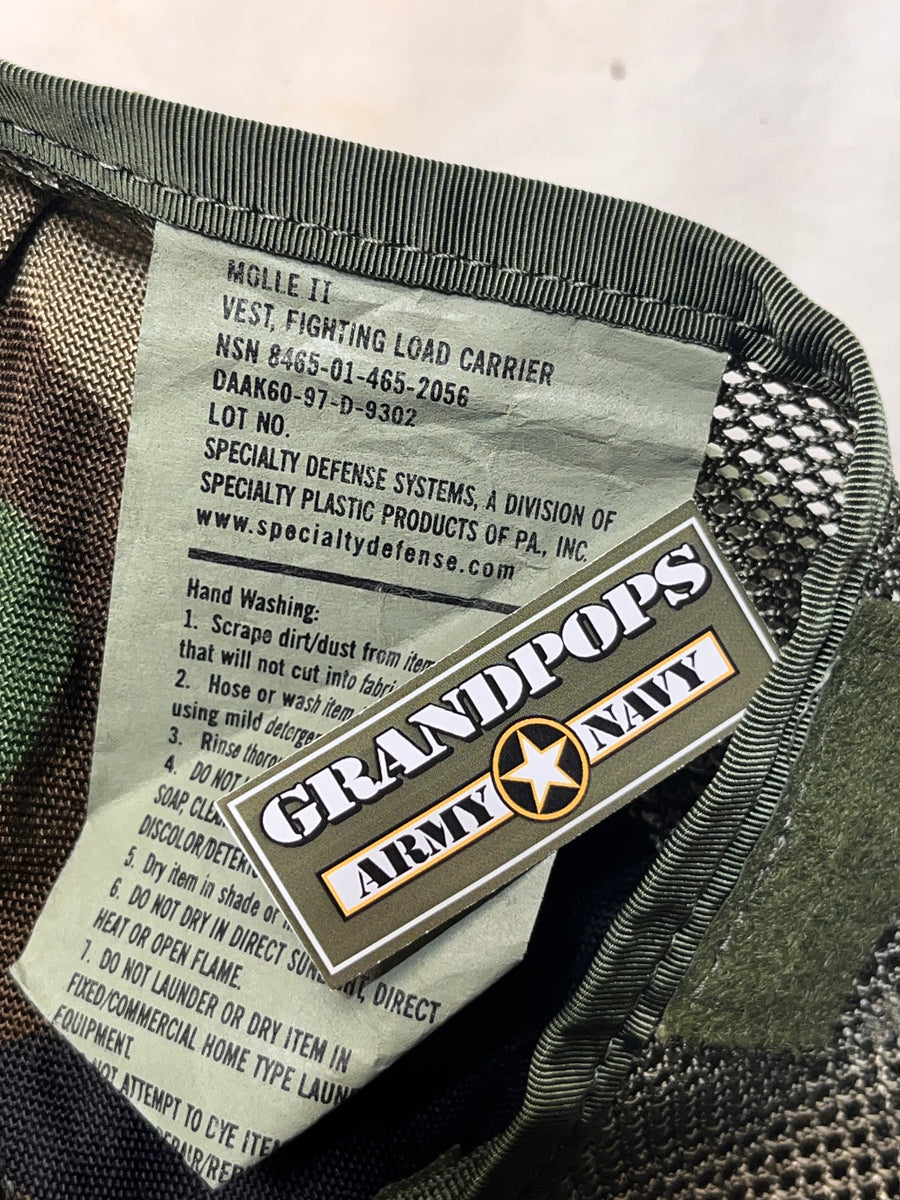 U.S. Military M81 Woodland Camo MOLLE II Fighting Load Carrier FLC ...