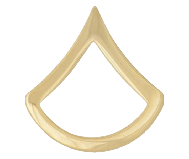 Army E-3 Private First Class Gold Rank Pin – GRANDPOPSARMYNAVY