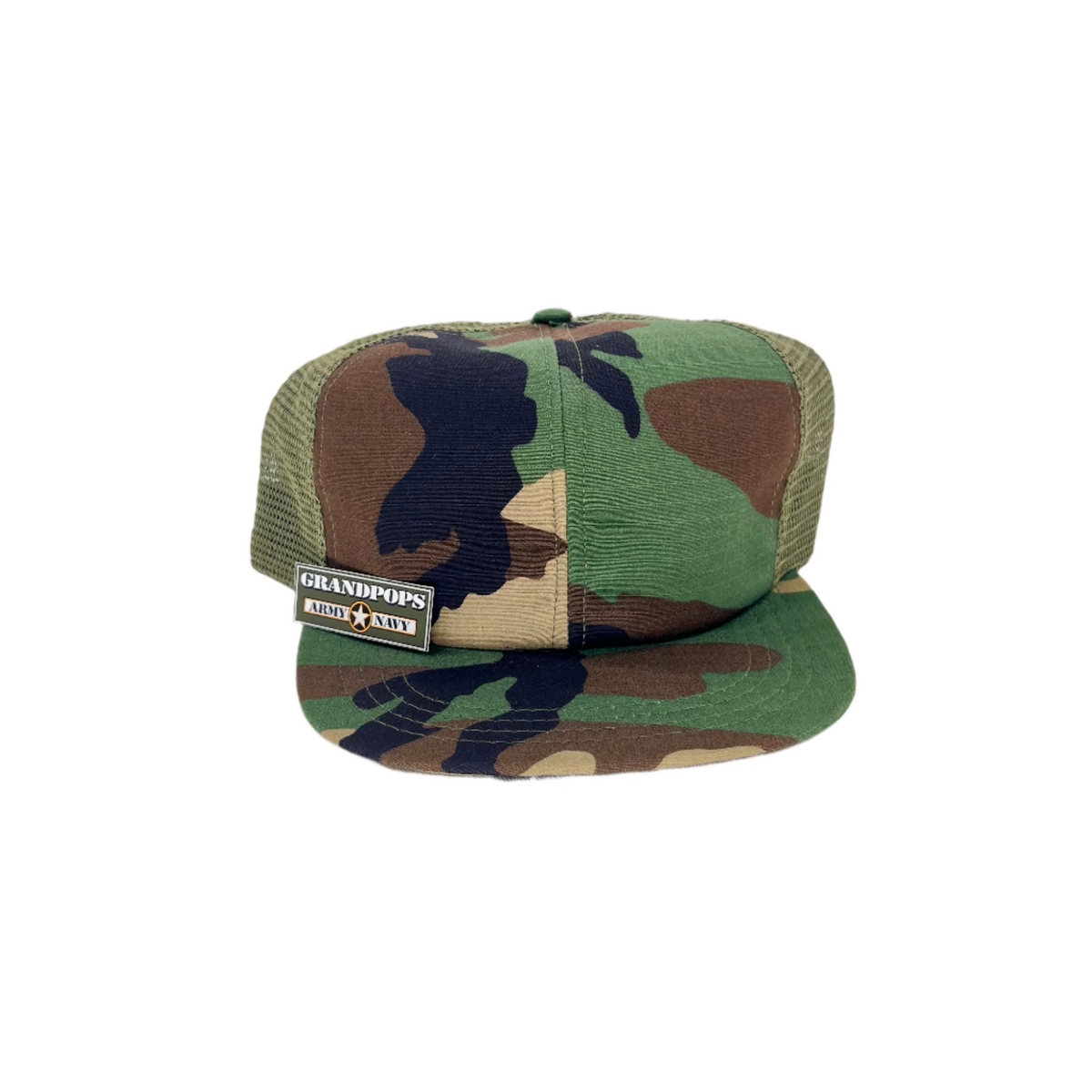 M81 Woodland Camo Rip-Stop Mesh Trucker Snapback Baseball Cap USA MADE ...