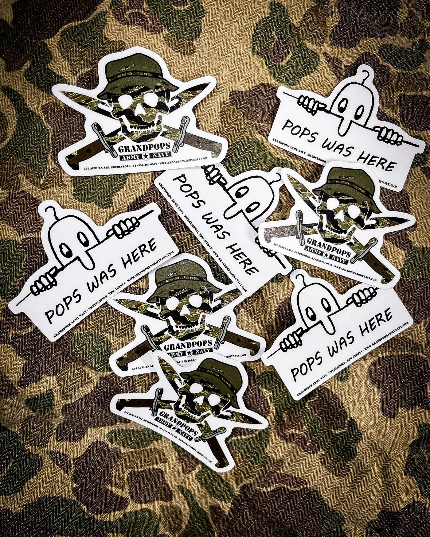 Grandpops Army Navy WW2 Graffiti "Pops Was Here" Decal Sticker ...