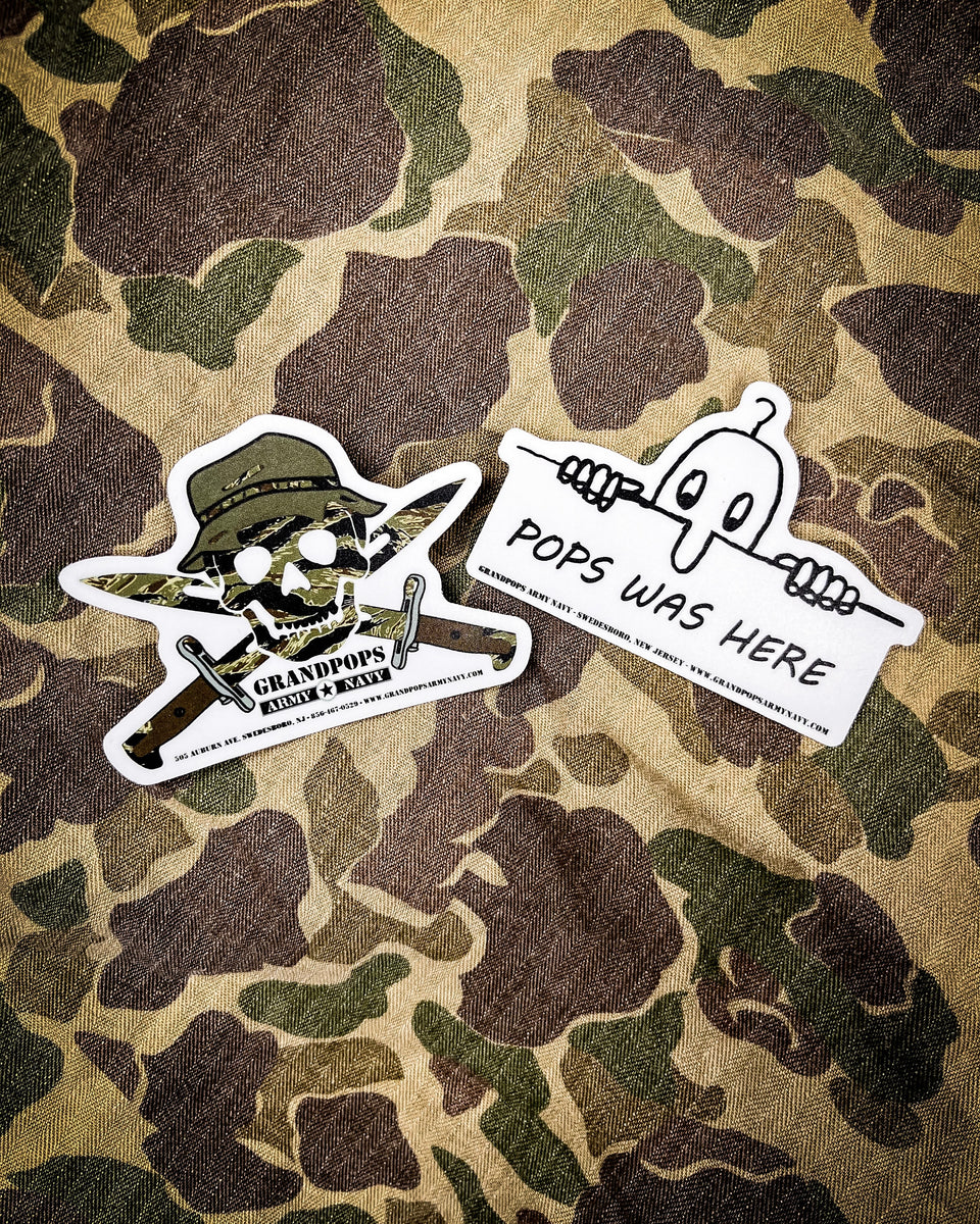 Grandpops Army Navy WW2 Graffiti "Pops Was Here" Decal Sticker ...