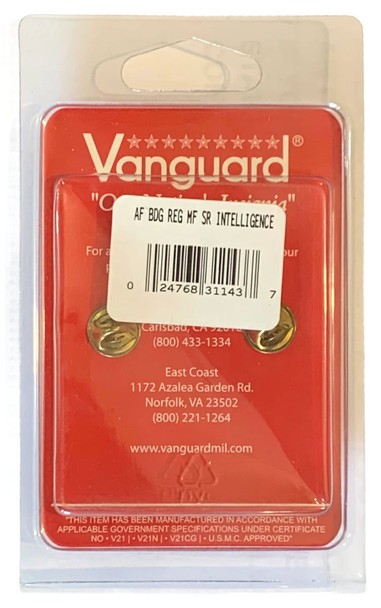 Vanguard U.S. Air Force Senior Intelligence Badge Pin – GRANDPOPSARMYNAVY