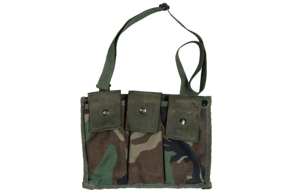 U.S. Military M81 Woodland Camo 3 Pocket M16 5.56 Bandolier ...