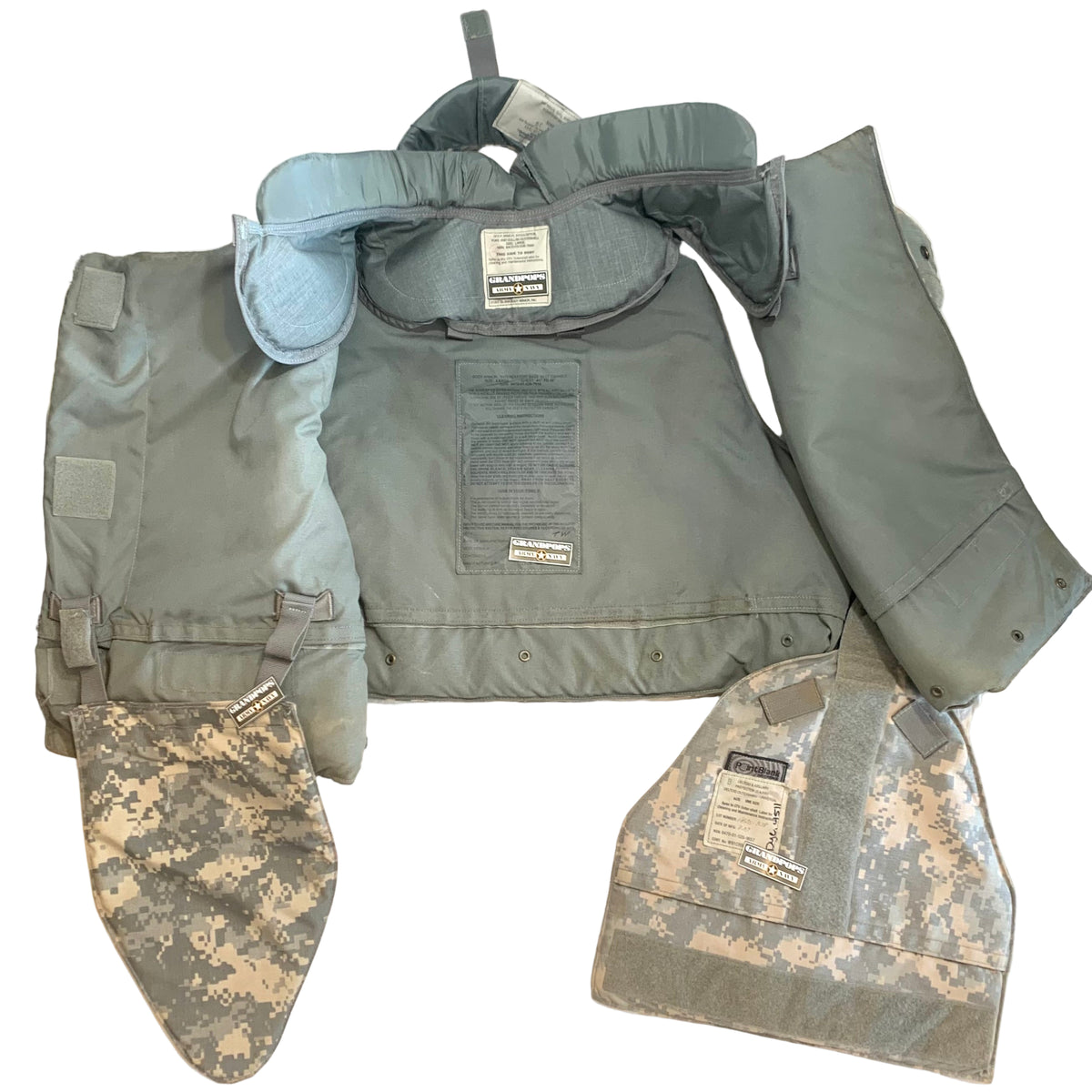 U.S. Military ACU Interceptor OTV Base Vest Body Armor W/ Add-Ons ...