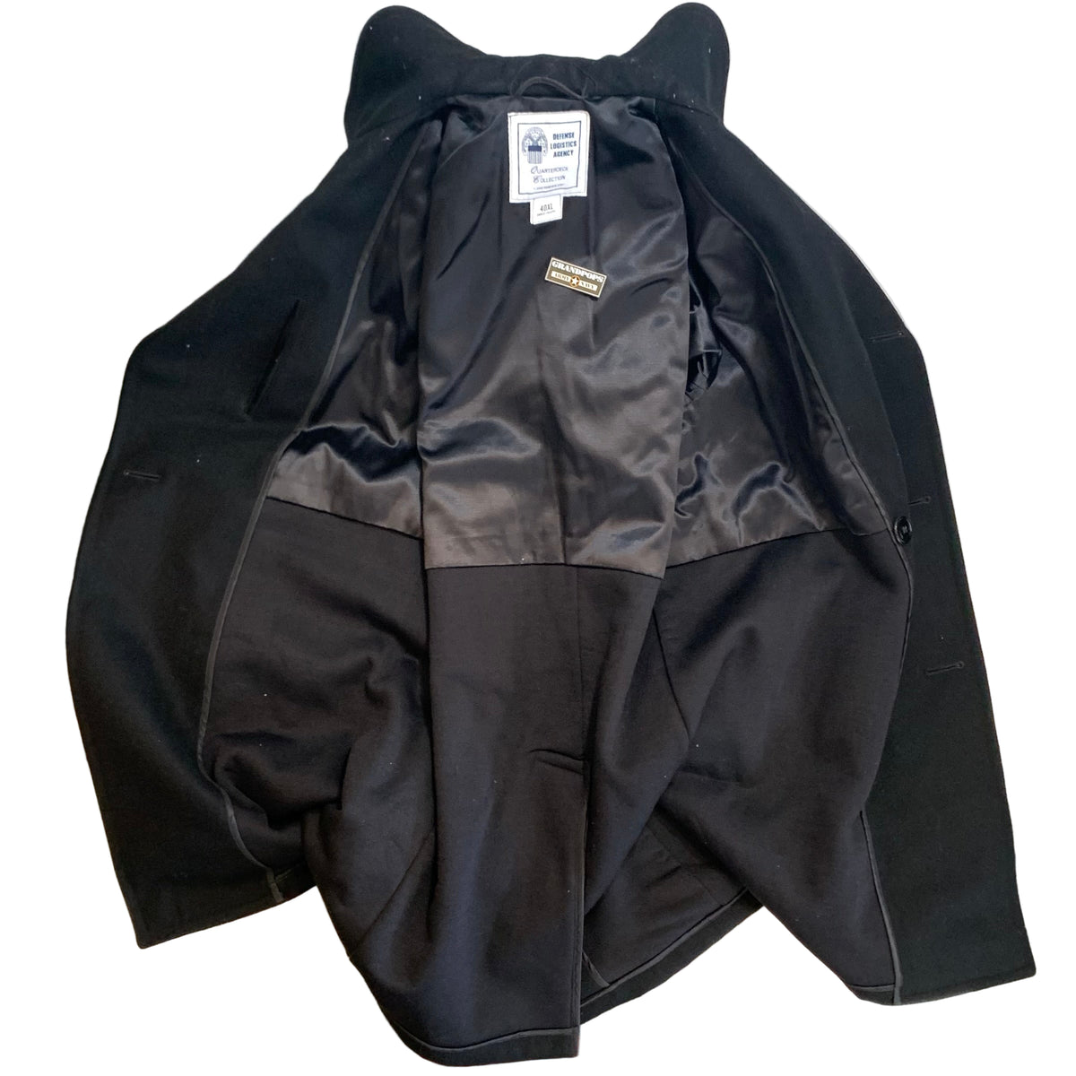 U.S. Navy Enlisted Quarterdeck Collection Black Wool Peacoat ...