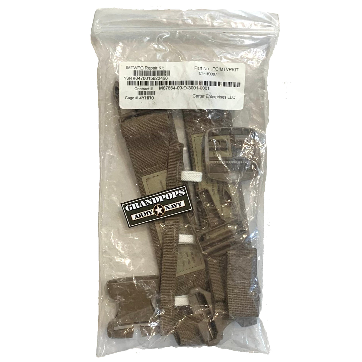 USMC Improved Modular Tactical Vest/Plate Carrier Body Armor Repair Ki ...