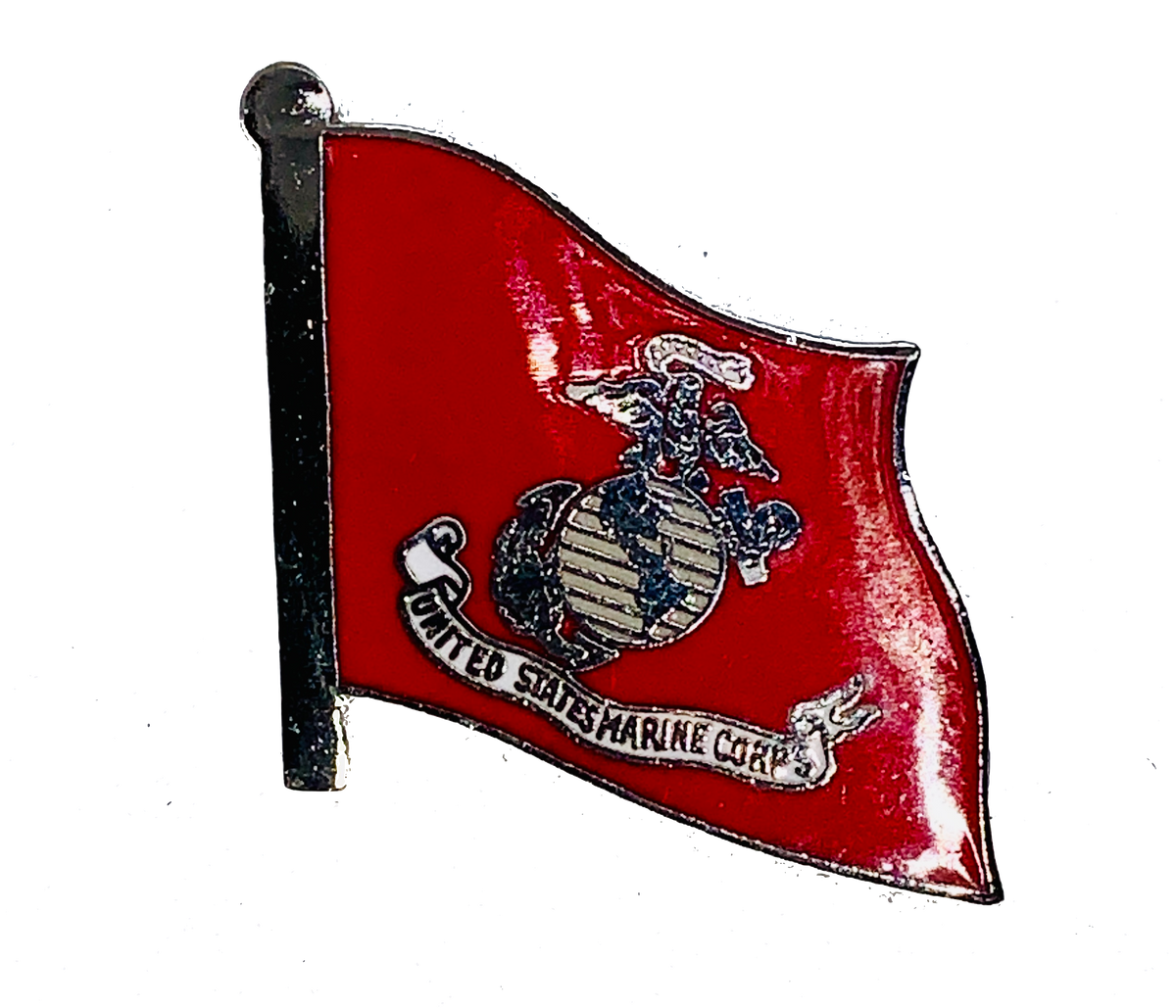 USMC Flag Silver Pin – GRANDPOPSARMYNAVY