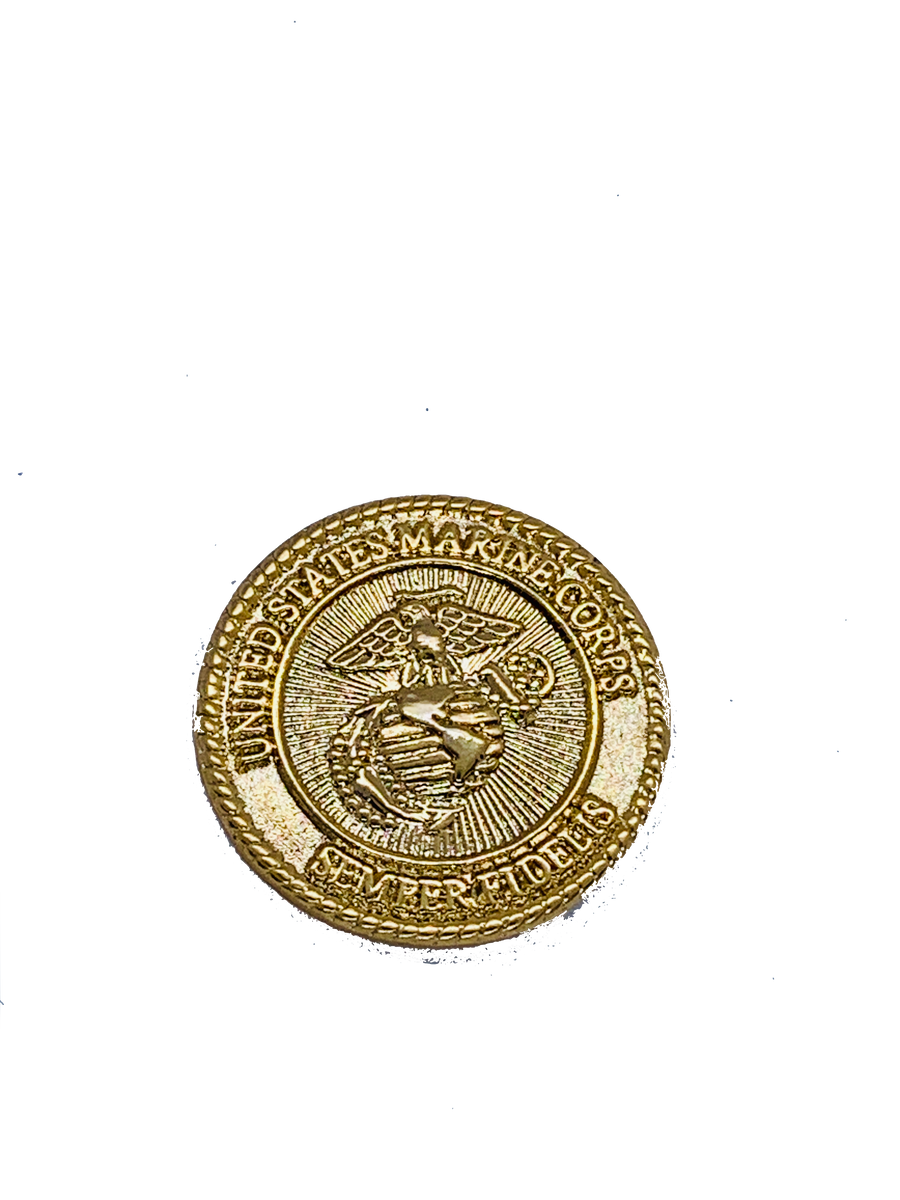 USMC Semper Fidelis Gold Pin – GRANDPOPSARMYNAVY