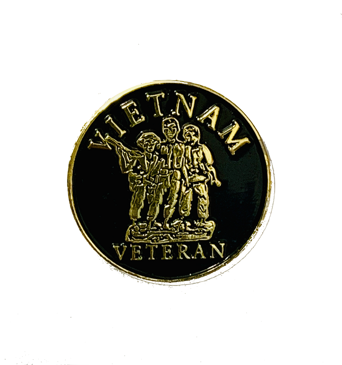 Vietnam Veteran Black/Gold PIn – GRANDPOPSARMYNAVY