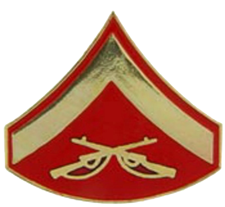 USMC E-3 Lance Corporal (Extra Large) Red/Gold Rank Pin – GRANDPOPSARMYNAVY