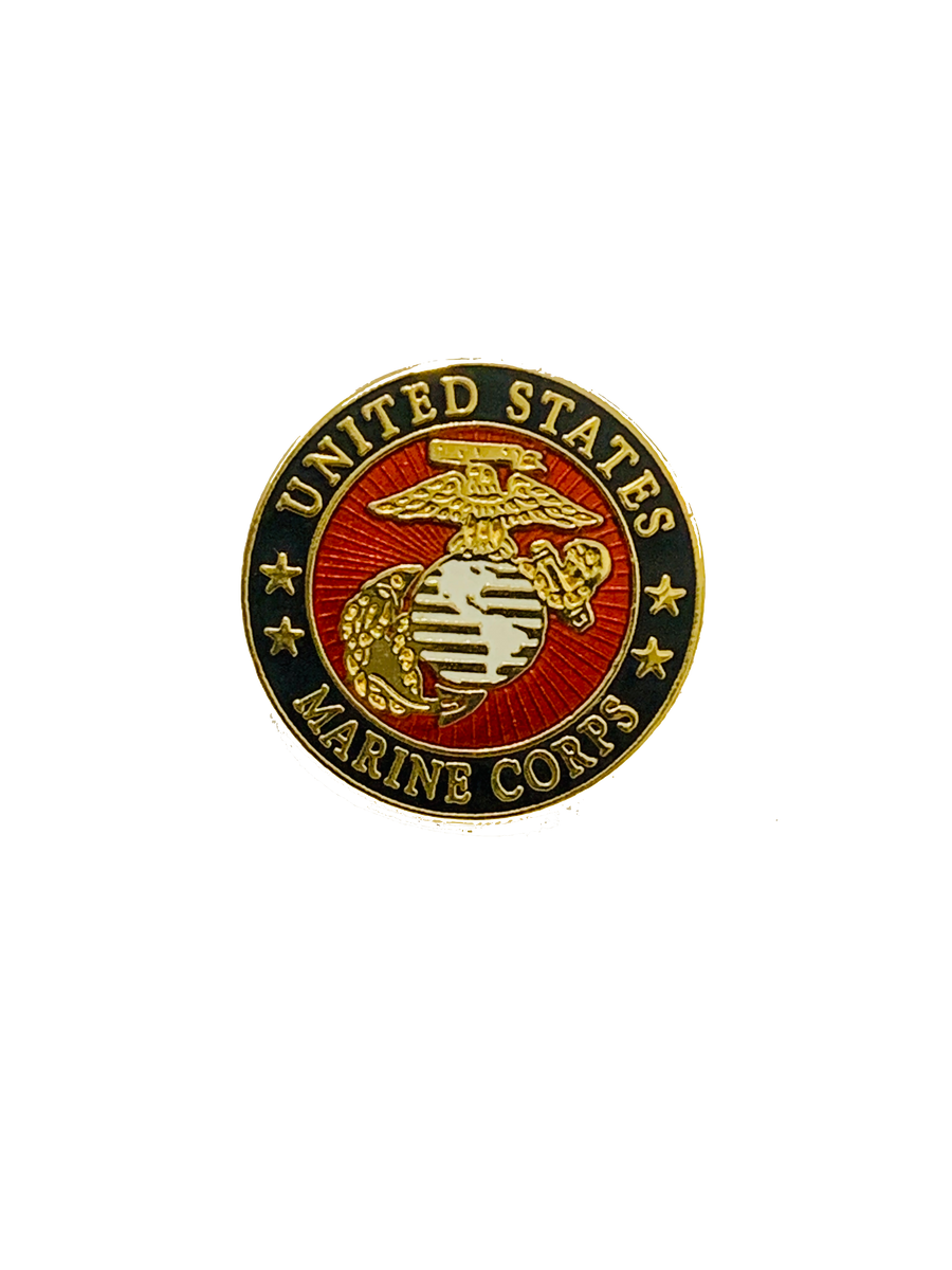 USMC Logo Gold/Black With Four Stars Pin – GRANDPOPSARMYNAVY