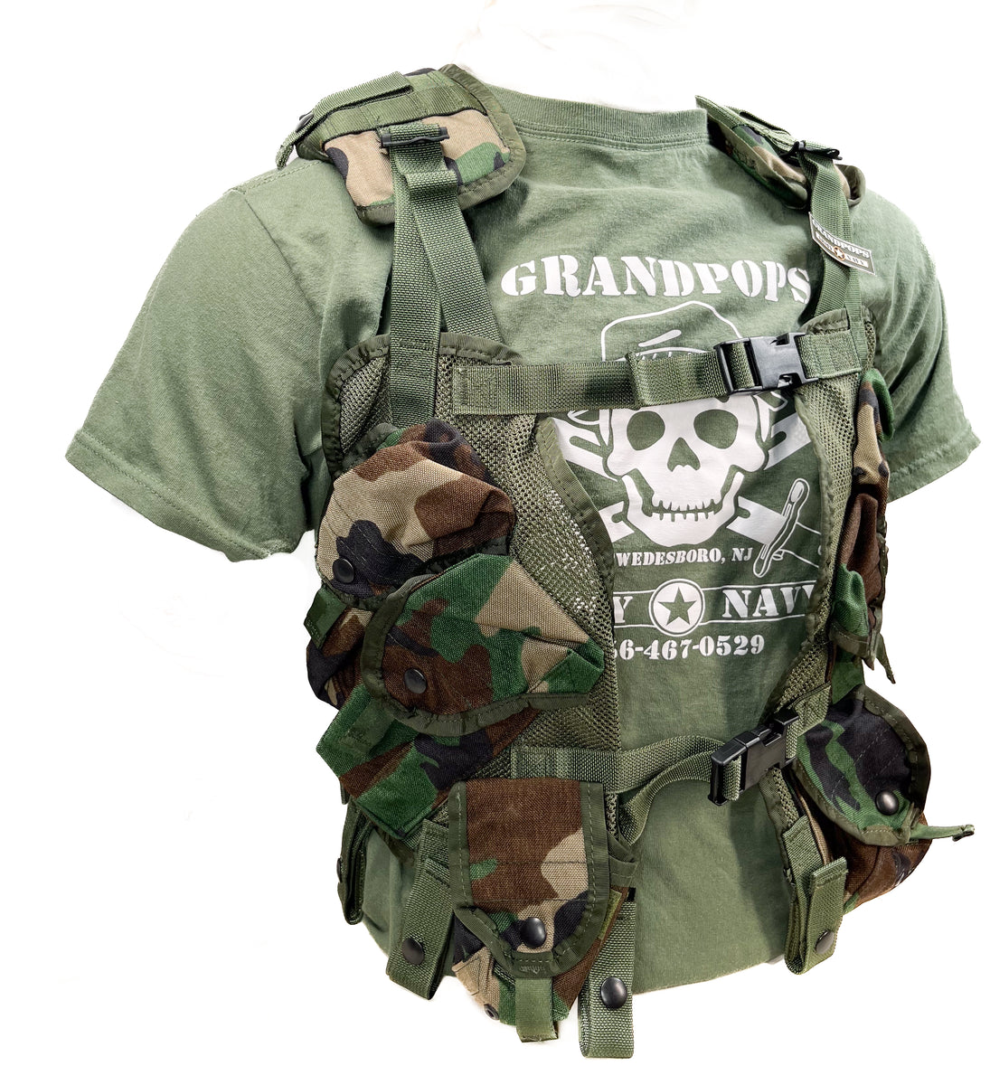 U.S. Military M81 Woodland LBV Tactical Load Bearing Vest USA MADE ...