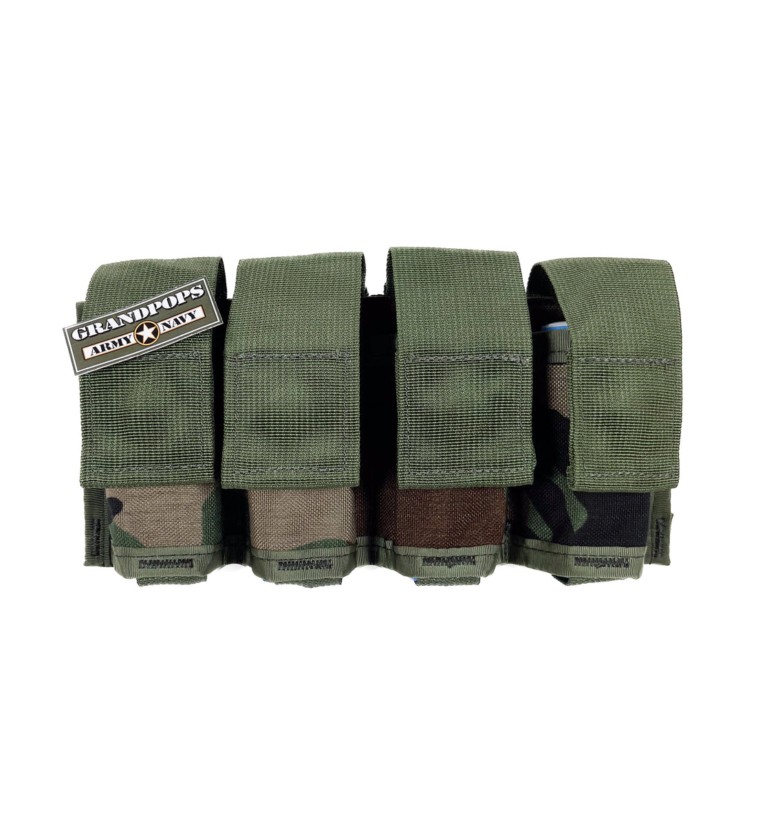 U.S. GI M81 Woodland 40MM Quad Pouch USED – GRANDPOPSARMYNAVY