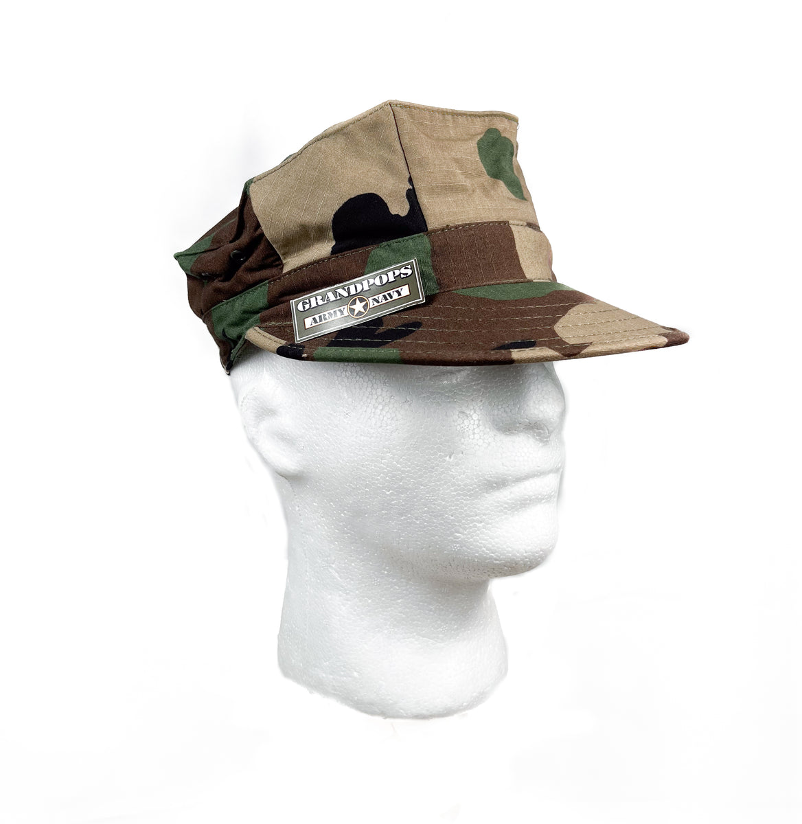 USMC M81 Woodland Cap 8 Point 2 Ply Top Stitch no EGA – GRANDPOPSARMYNAVY