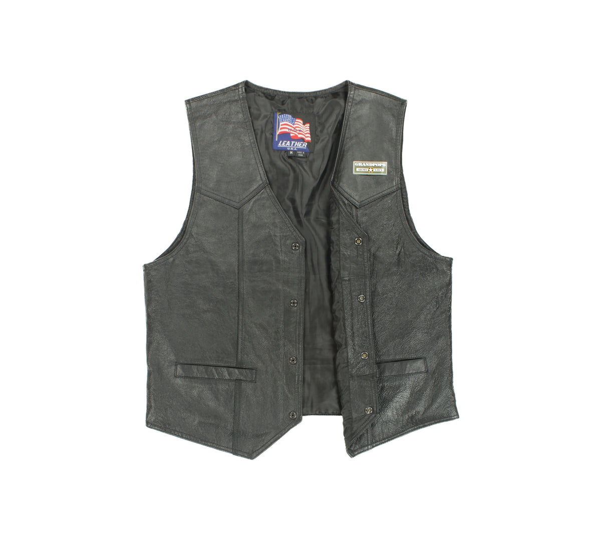 USMC Black Leather Motorcycle Vest – GRANDPOPSARMYNAVY