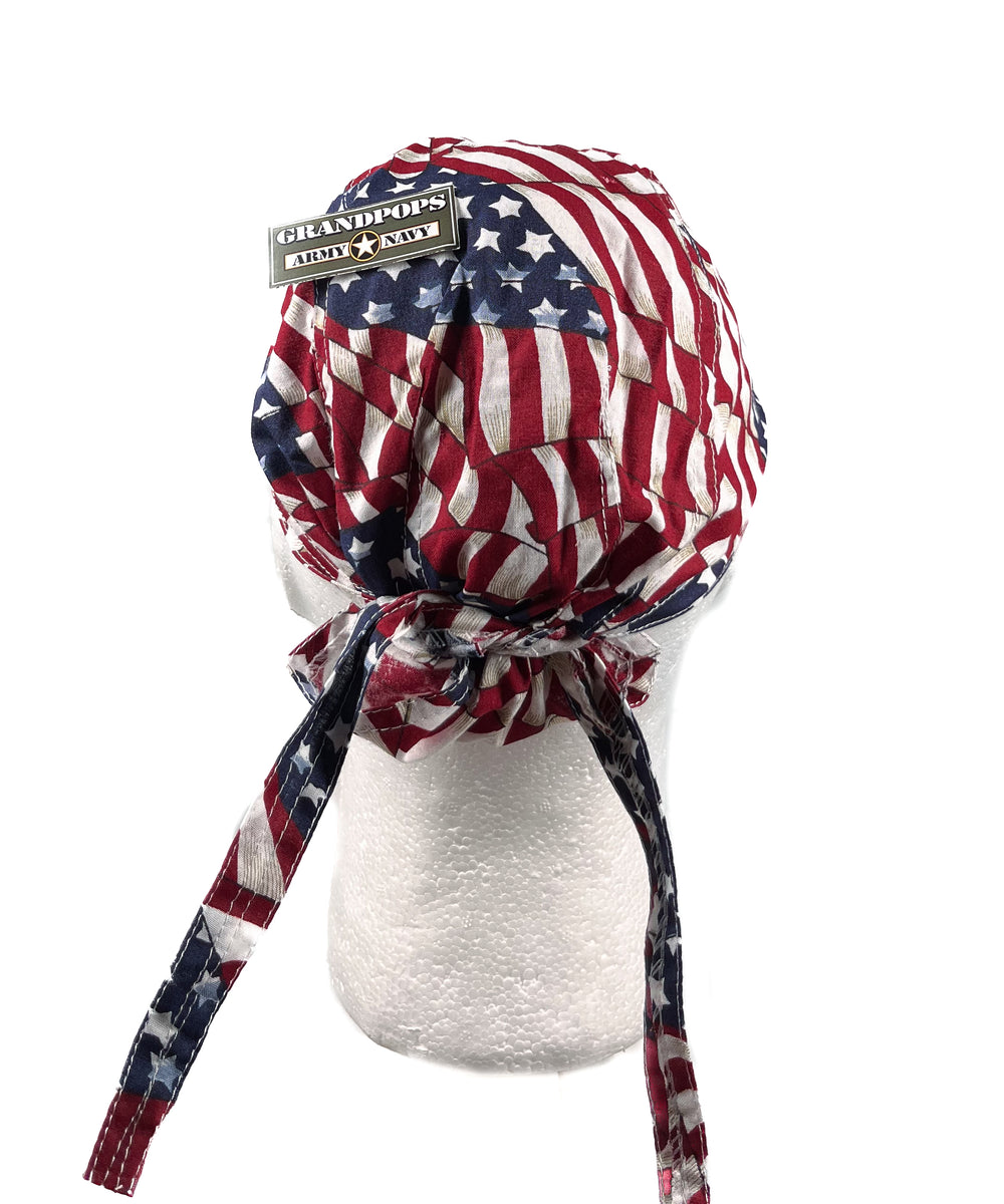 American Flag 100% Cotton Durag Head Wrap – GRANDPOPSARMYNAVY