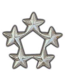 Army General 5 Star Silver Rank Pin – GRANDPOPSARMYNAVY