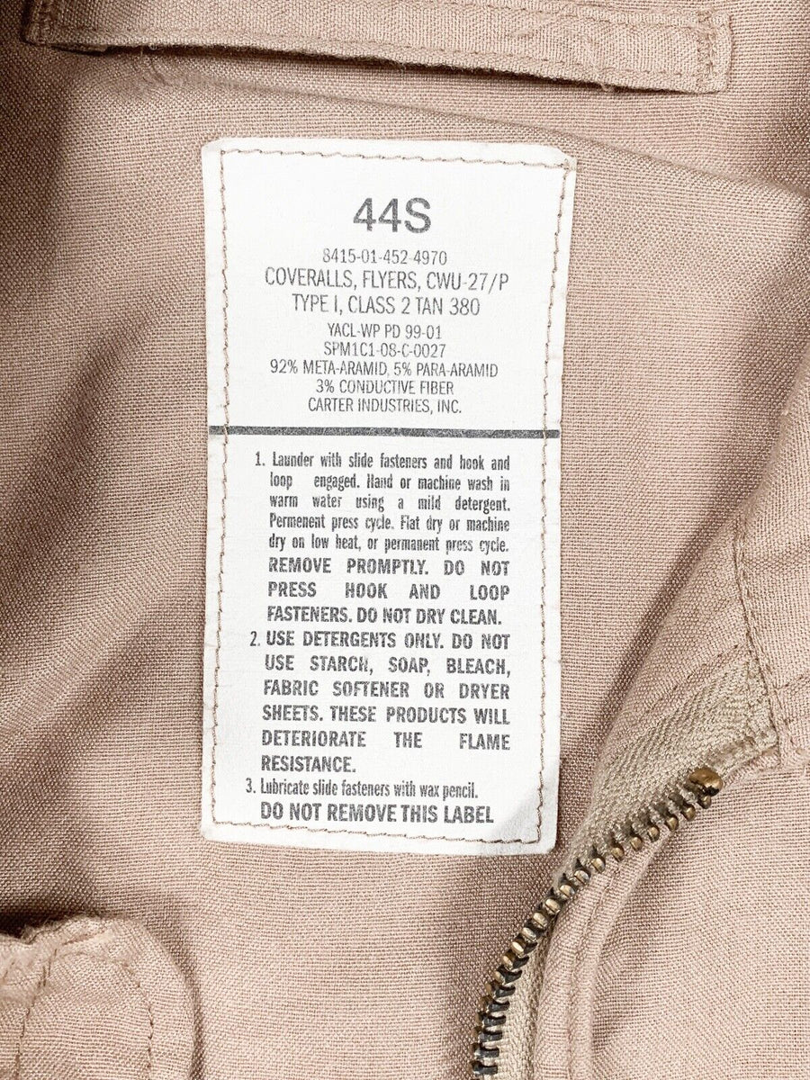 U.S. Military Original Tan Fire Resistant CWU-27/P Flight Suit ...