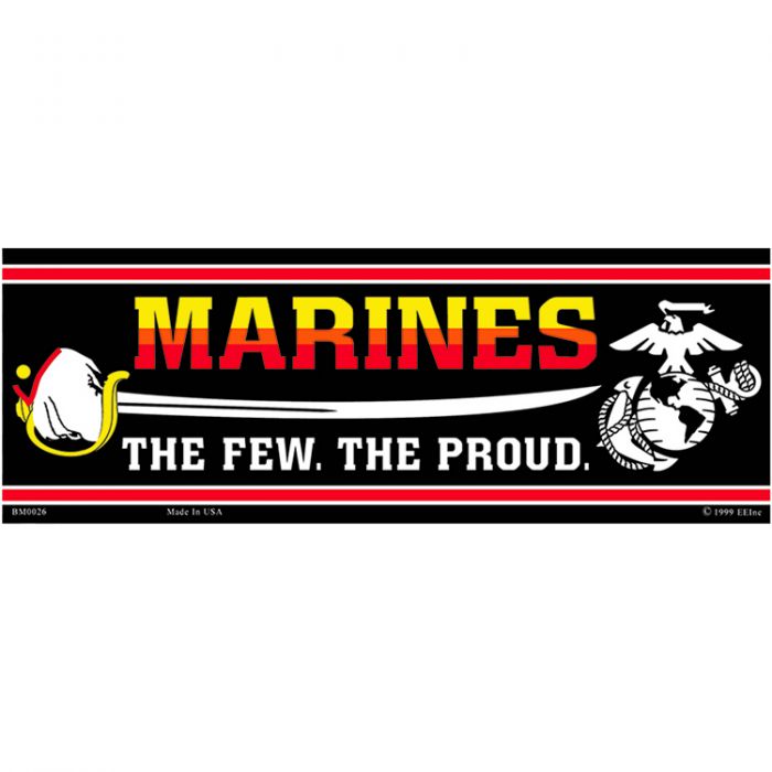 USMC Marines Saber The Few The Proud Bumper Sticker – GRANDPOPSARMYNAVY