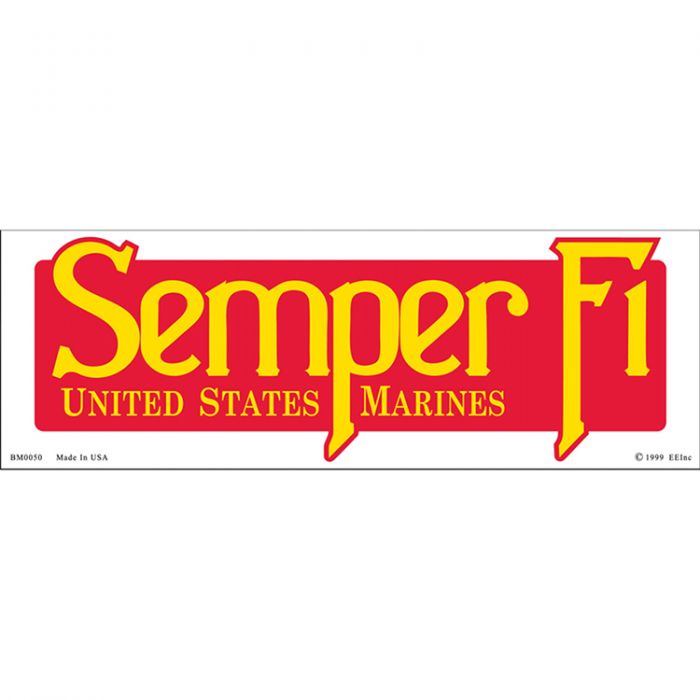 USMC Semper Fi United States Marines Bumper Sticker – GRANDPOPSARMYNAVY