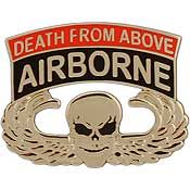 Airborne (Death From Above) Paratrooper Wings Insignia Pin ...