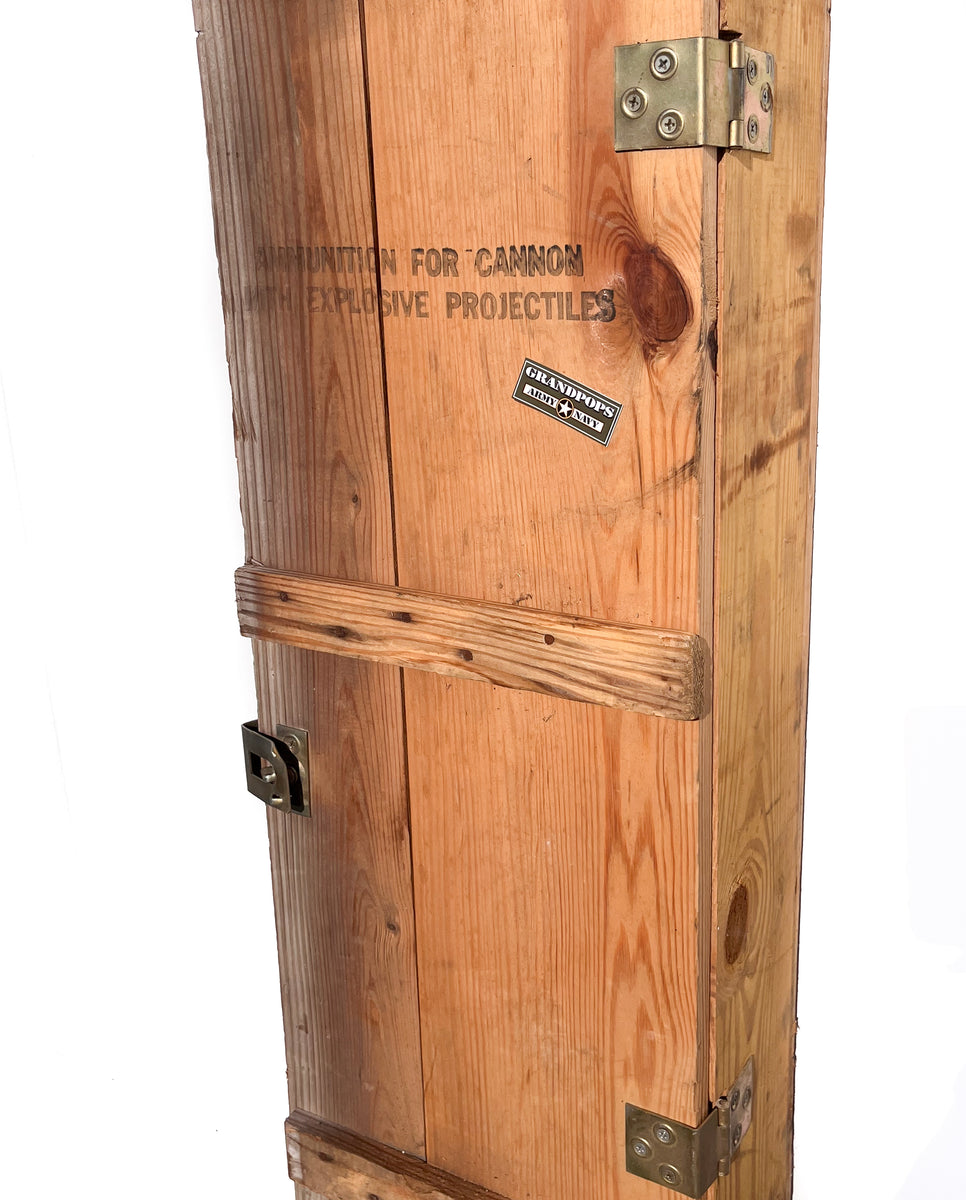 U.S. Military Vietnam War 105MM Howitzer Artillery Shell Wooden Crate ...