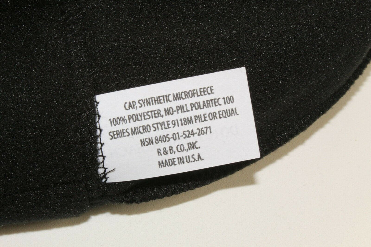 Army Black Fleece PT Cap Polartec Made In USA Microfleece ...