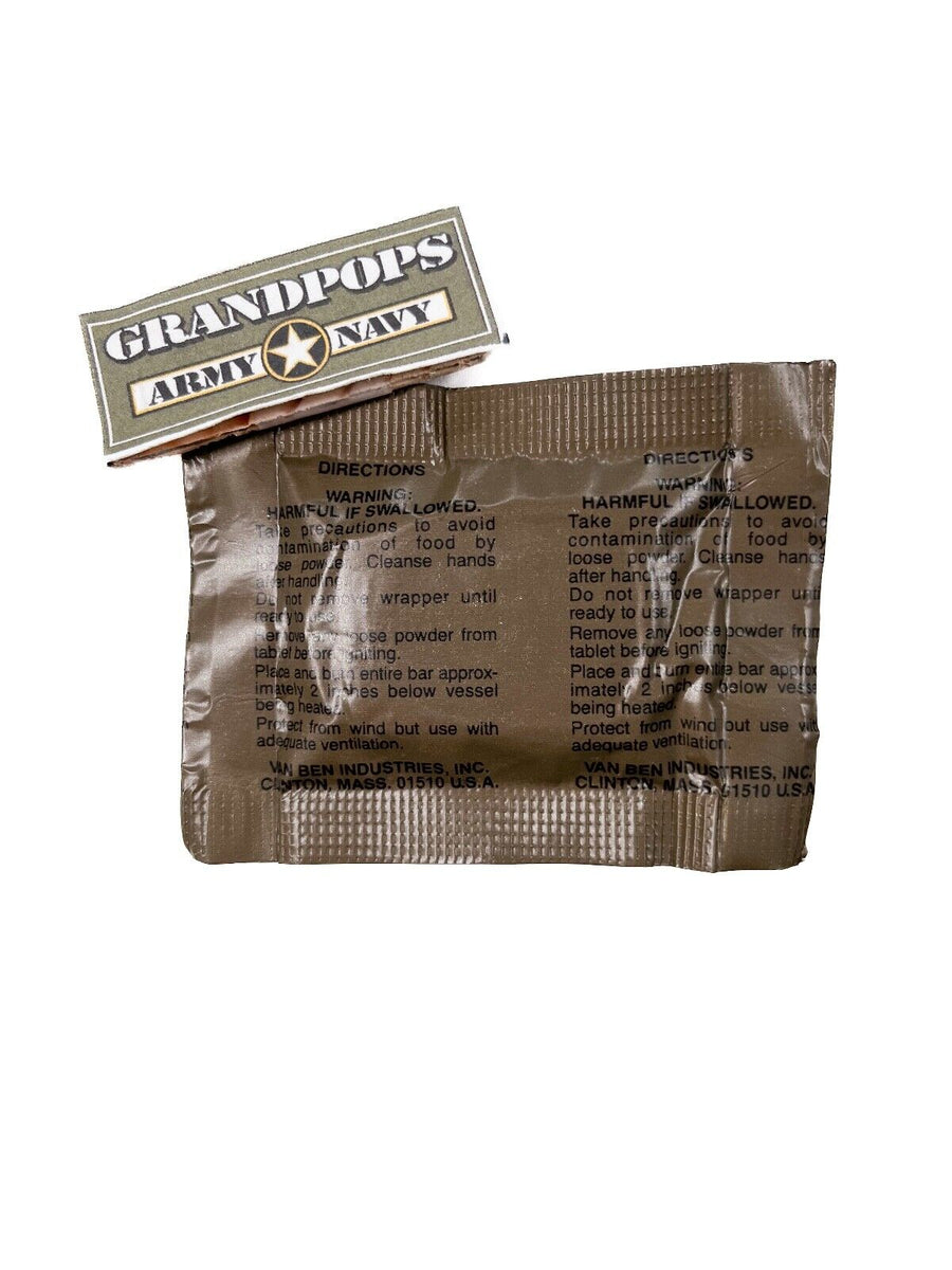 U.S. Military Compressed Trioxane Ration Fuel Heater Pack ...